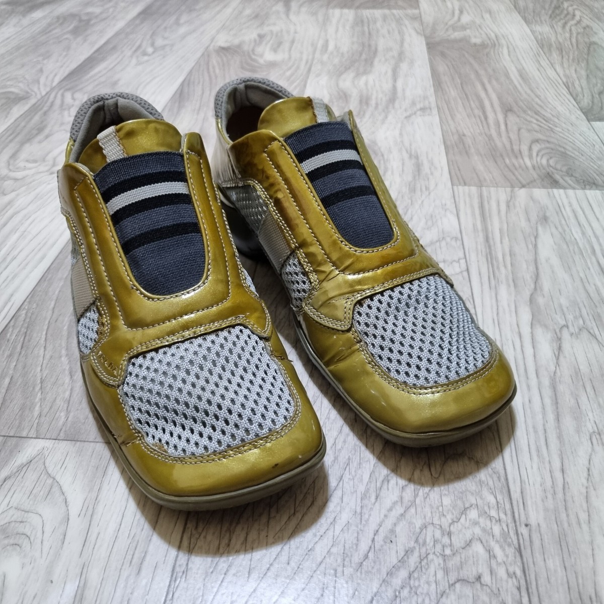 Prada Shoes Vintage 1999 Calzature Donna Square Mesh Slip-On Prada Shoes Vintage 1999 Calzature Donna Square Mesh Slip-On