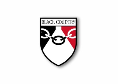 Sticker county shield car vinyl souvenir decal flag caravan crest black ...