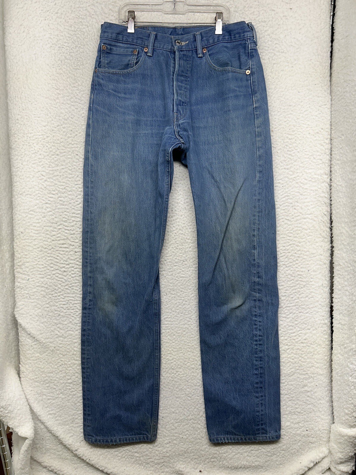 Levis 501XX Jeans Mens 32x36 (28x31) Blue Straight Button Fly Denim ...