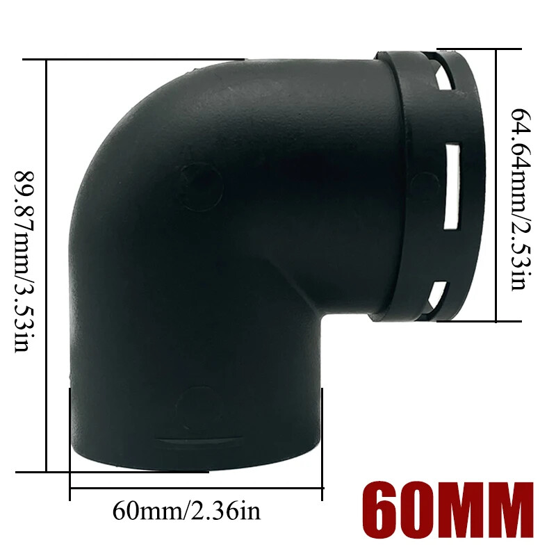 60mm Pipe Ducting T Y Piece & Warm Air Outlet Vent Hose For Diesel ...