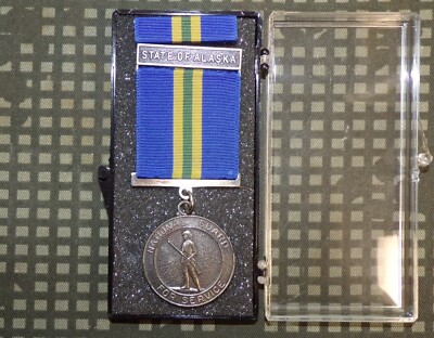 Original USA State of Alaska National Guard Service Medal and Ribbon in ...