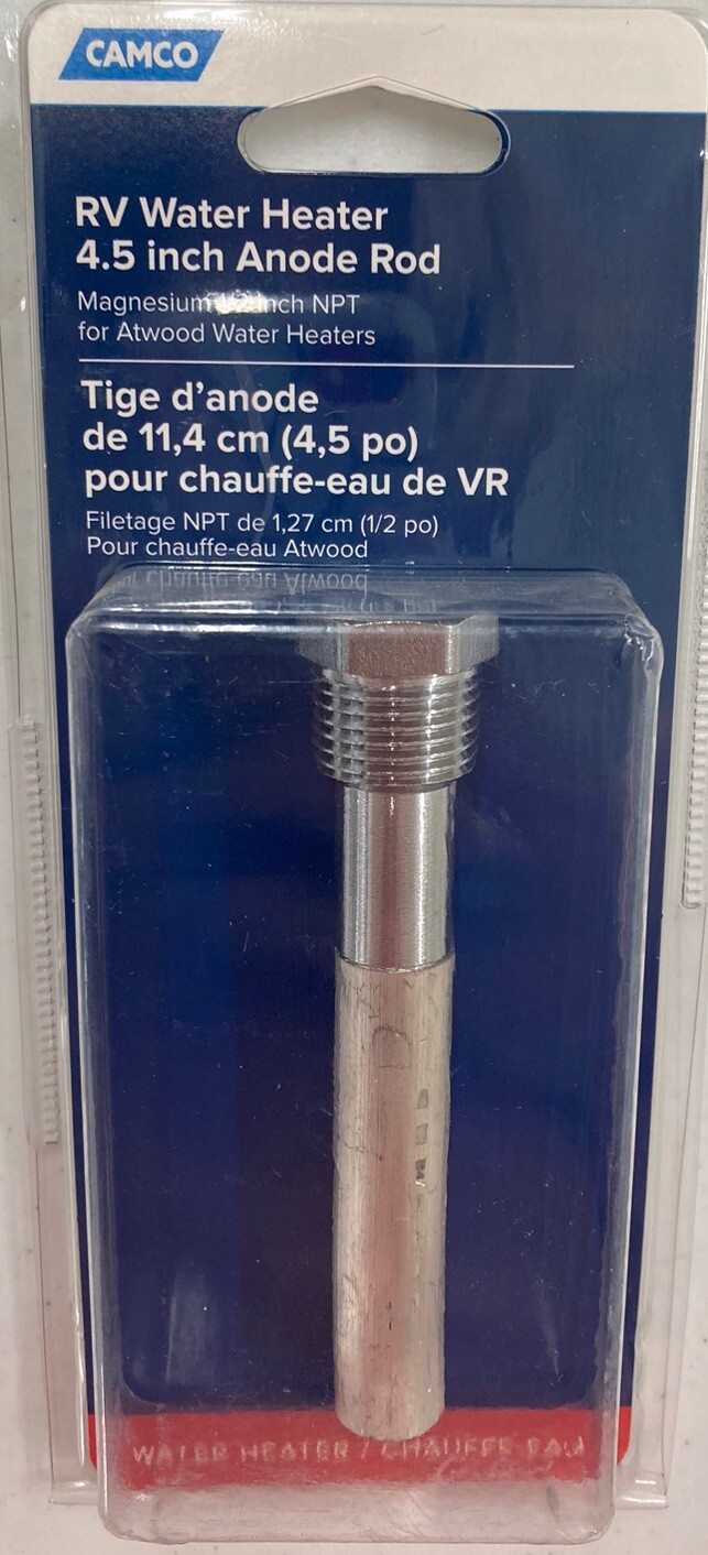 CAMCO RV Water Heater Magnesium Anode Rod 4.5" Long with 1/2" Pipe ...