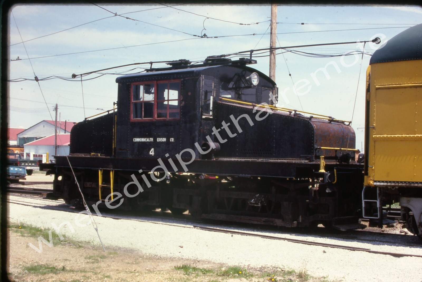 Original Slide Illinois Railway Museum ComEd # 4 Steeple Cab Union IL 5 ...