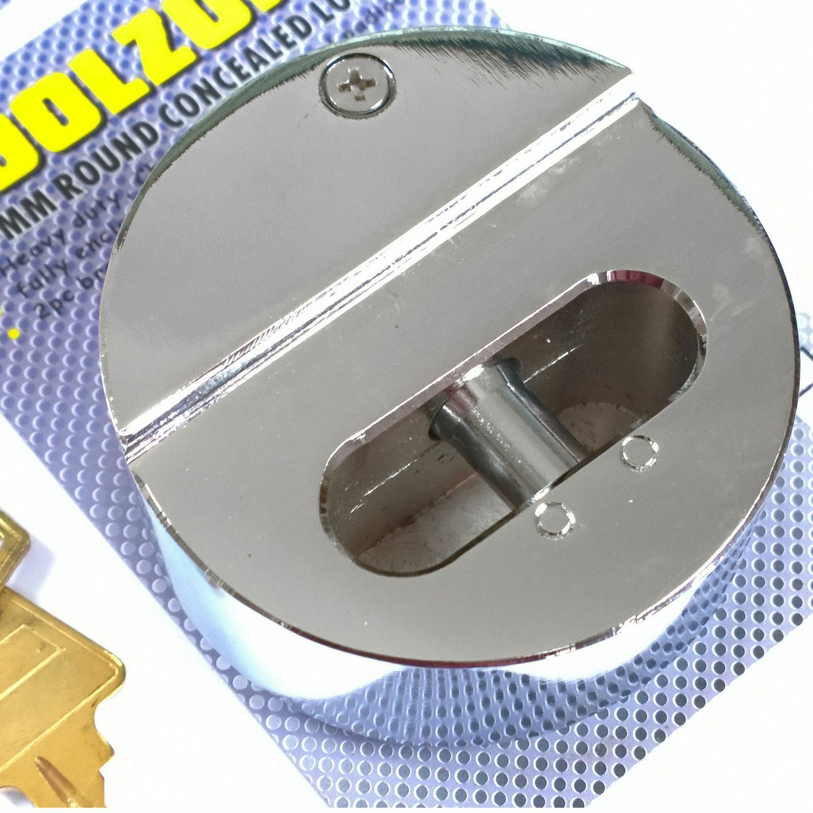 73mm Heavy Duty Chrome Concealed Padlock with 2 Brass Keys | eBay UK