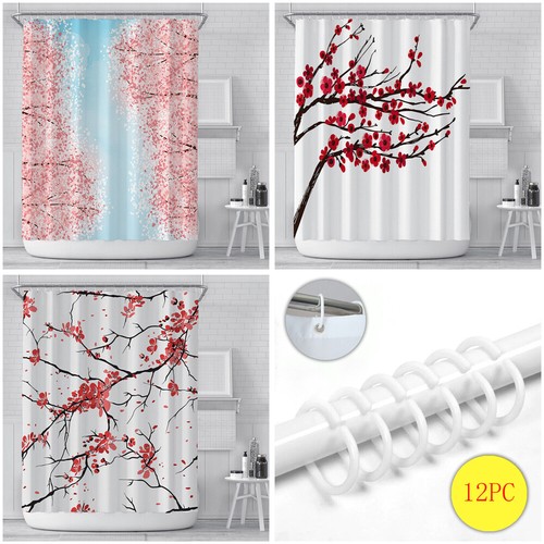 Plant Area Flower Series Shower Curtain Tarp Bathroom Decoration | eBay ...