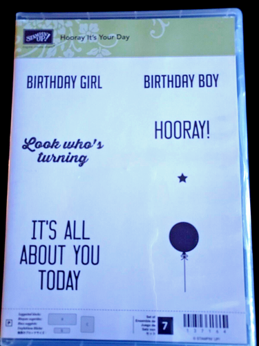 Stampin'UP! HOORAY IT'S YOUR DAY(7)Stamps-Used/Retired-Phrases/Words ...