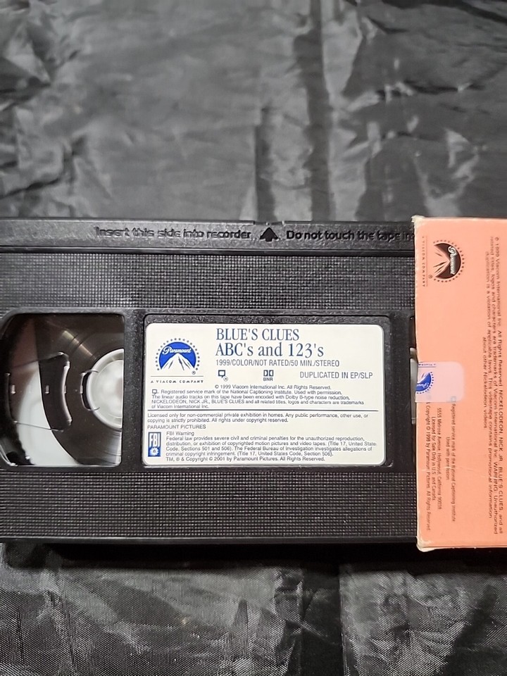 Blues Clues - ABCs and 123s (VHS, 1999) 97368357433| eBay