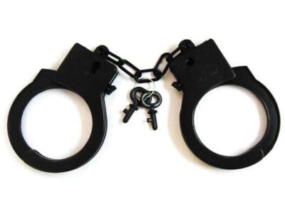 24 PAIR BULK LOT BLACK PLASTIC HANDCUFFS kids toy play cuffs with keys ...