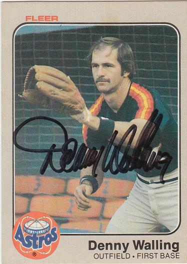 DENNY WALLING Autographed Signed 1983 Fleer Baseball card #469 Houston ...