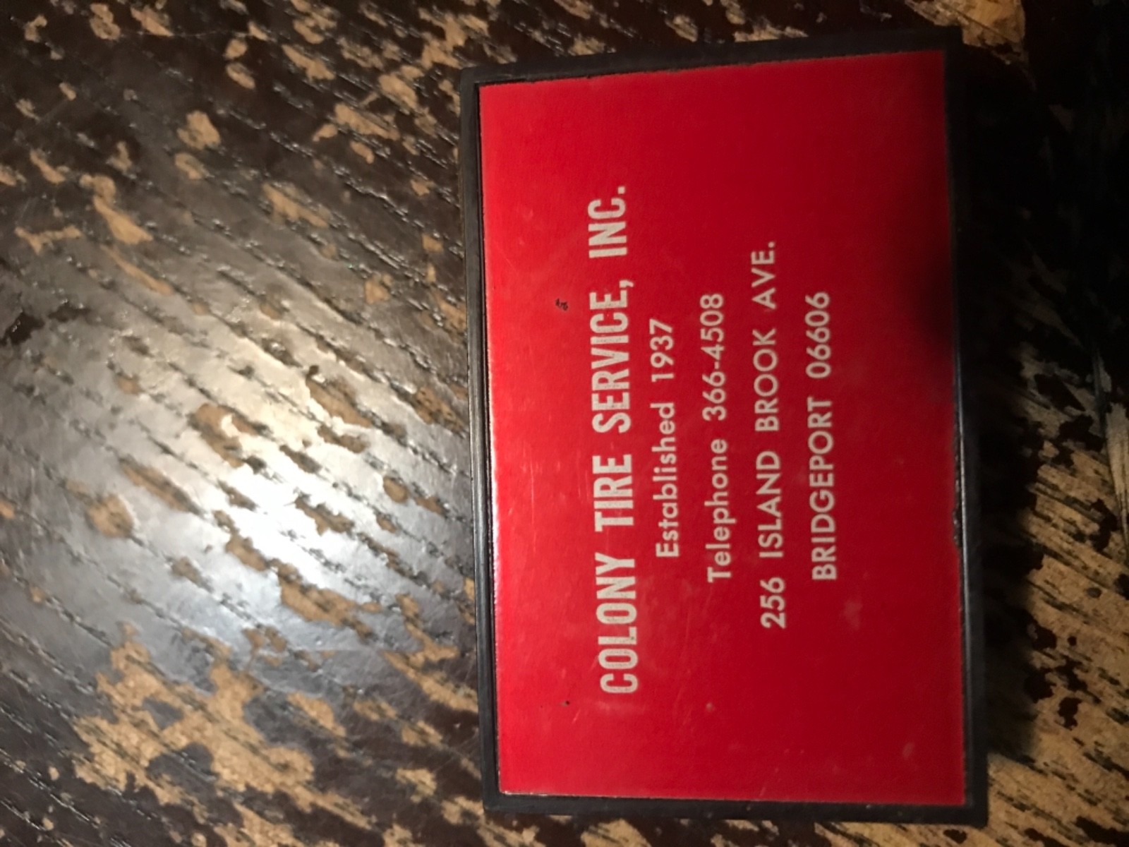 Colony Tire Service, Bridgeport, Ct. | eBay