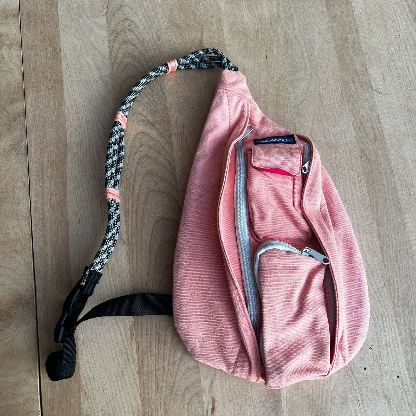 Kavu Original Kids Rope Pink Coral Crossbody Messenge… - Gem