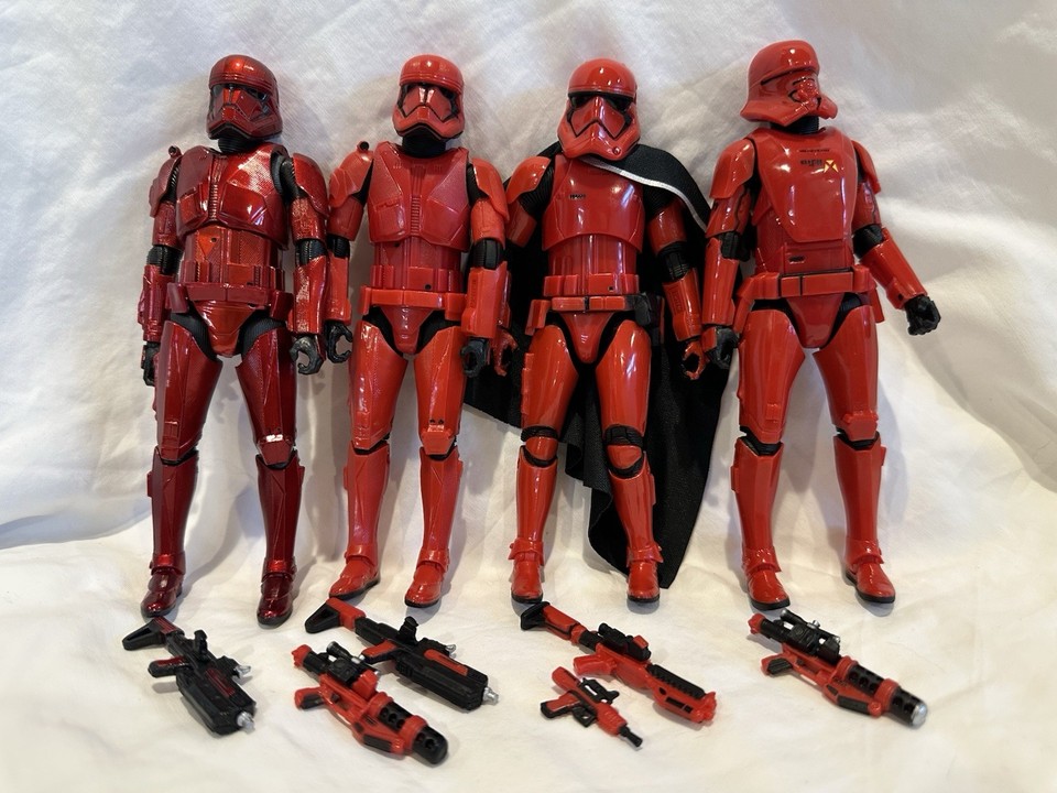 Star Wars Black Series First Order Sith Troopers & Captain Cardinal Lot ...