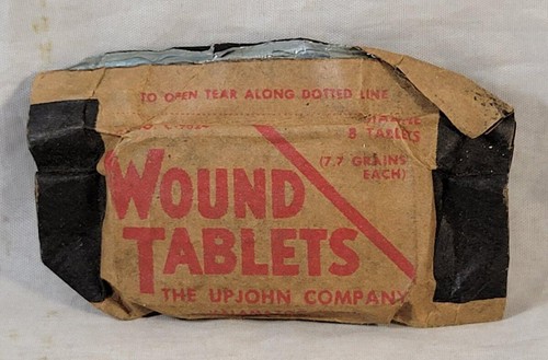 Vintage WWII US Army Wound Tablets Packet Upjohn | eBay