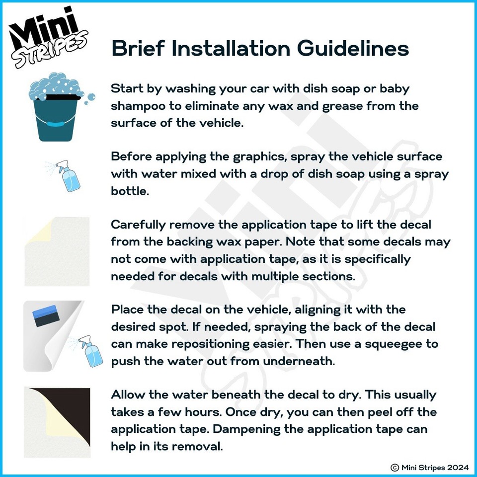 Pair Of Mini Cooper S, Numbered Side Car Stripes Vinyl Graphics Sticker ...