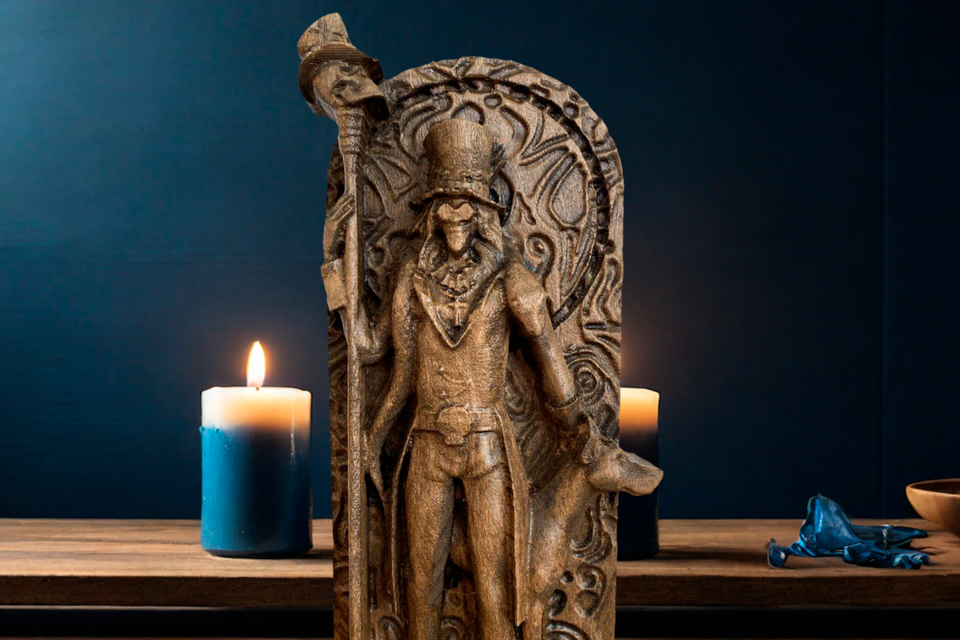 Baron Samedi Statue Voodoo Skull Papa Legba Statue Legba Voodoo Skull ...