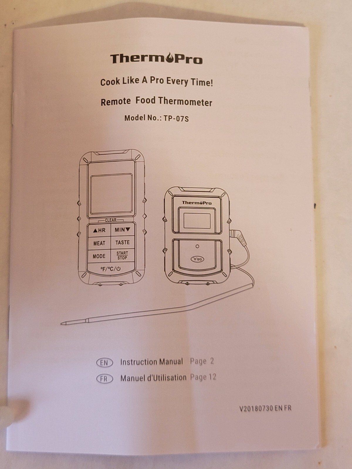 Therm Pro Remote Food Thermometer - Open Box | eBay