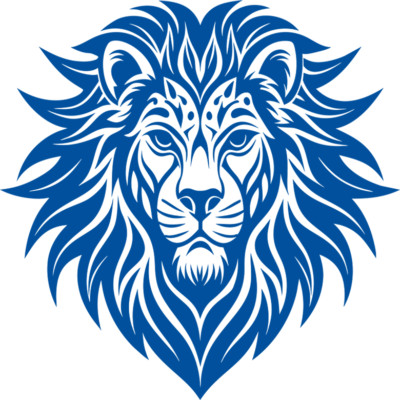 30 Custom Blue Ragin' Lion Personalized Address Labels | eBay