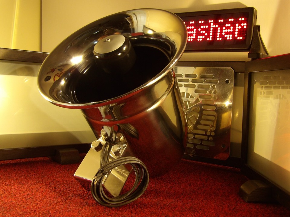 FEDERAL SIGNAL CHROME CP100 SIREN SPEAKER W/CLAMP-ON VISIBAR MODEL 11 ...