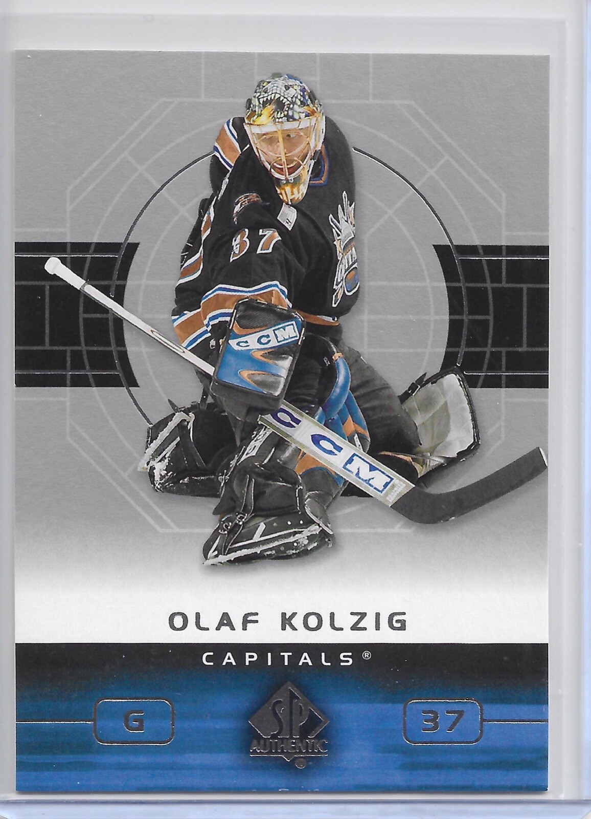 2002-03 SP Authentic Hockey Olaf Kolzig Card # 89 Washington Capitals ...