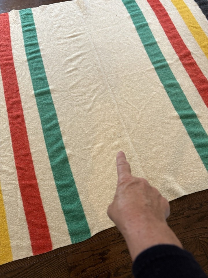 Vintage Wool Blanket Witney 100% Virgin Wool WPL 9362 66x90 Tag ...