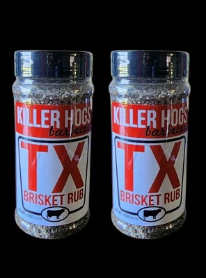 《NEW》2-PK Killer Hogs Barbecue Texas Brisket Rub- 11oz Each Bottle -Exp ...