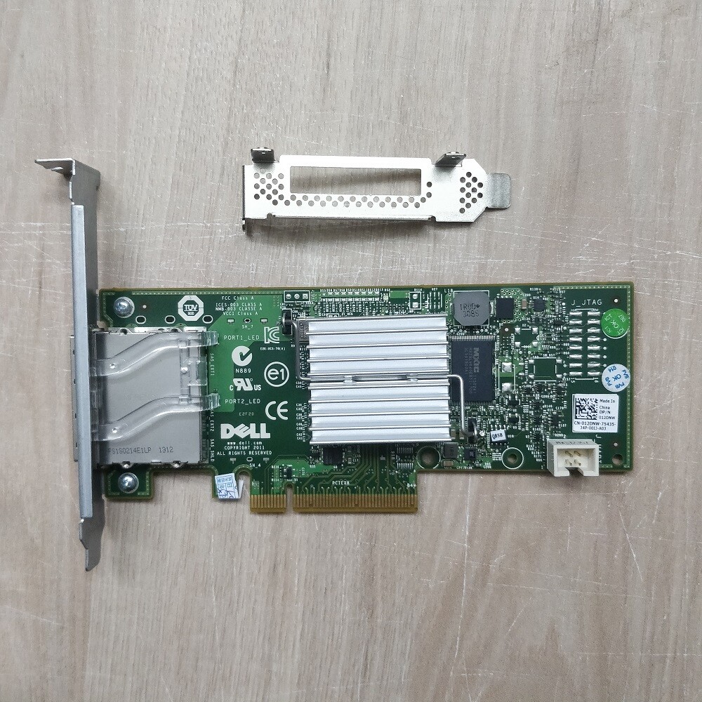 Dell PERC H200E 6 GB/S SAS PCIe HBA 2 porte ext SFF-8088 12DNW = LSI ...