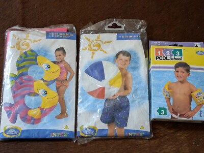 (Lot of 3) Vintage 2002 Intex Wet Sets Pool Toys New 59212,56643,59020 ...