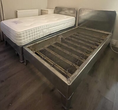 1940'S CC41 FLOTON SINGLE AVIATOR BED FROM WAR SURPLUS ALUMINIUM PAIR ...
