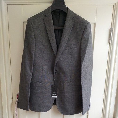 BNWT TM Lewin Mens Size 41 Regular Pure Wool Grey Phoenix Suit Jacket ...