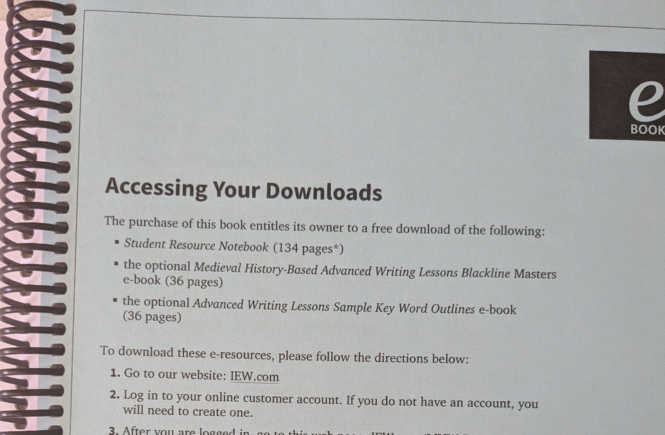 IEW Medieval History-Based Writing Lessons Teachers Manual + resource ...