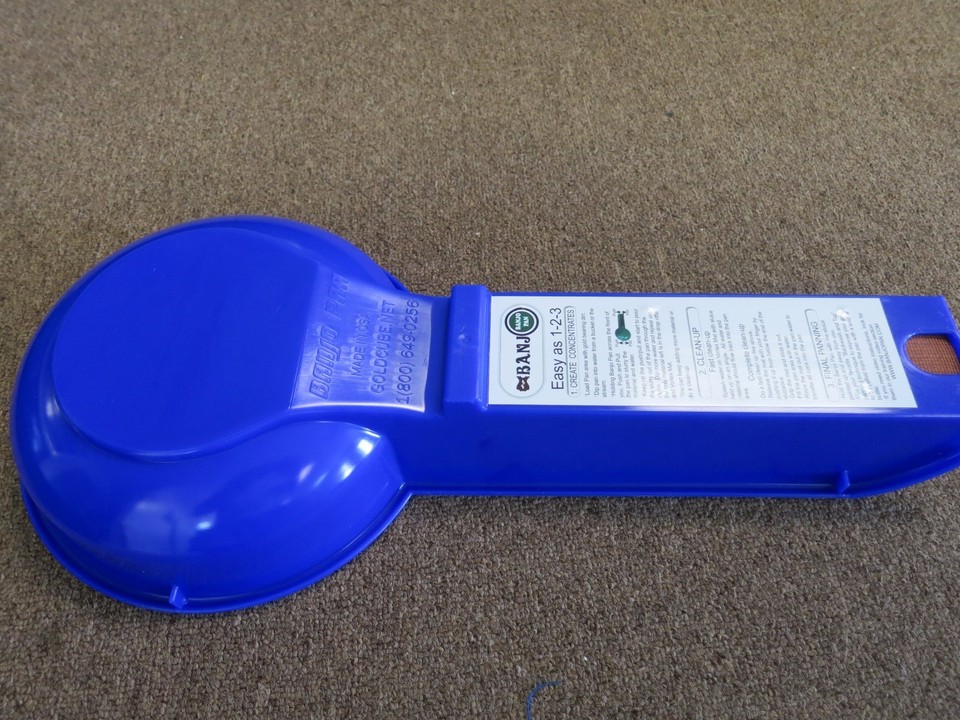 New Banjo Gold Pan Made By Gold Cube Blue | eBay