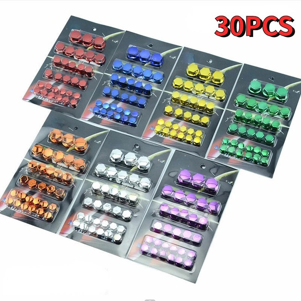 30PCS Motorcycle Screw Nut Bolt Cap Cover Accessories For Yamaha ...