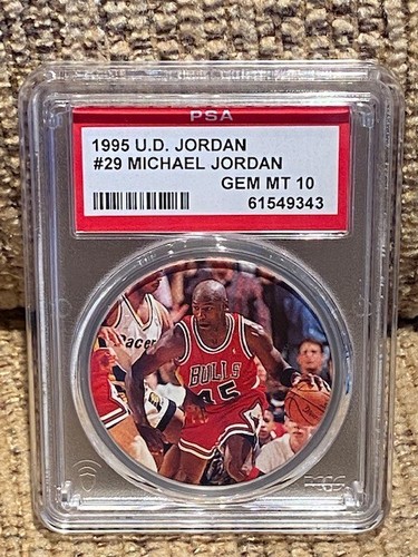 1995 UD Upper Deck Michael Jordan PSA 10 #29 Milk Cap New Case Bulls MJ ...
