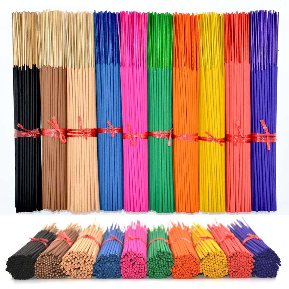 COLORED Unscented Incense Sticks 11" Bulk Wholesale - Natural Joss Punk ...