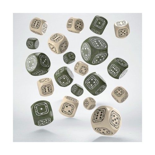 Q-Workshop Compact Dice Fortress Compact d6 - Beige & Olive (20) New | eBay