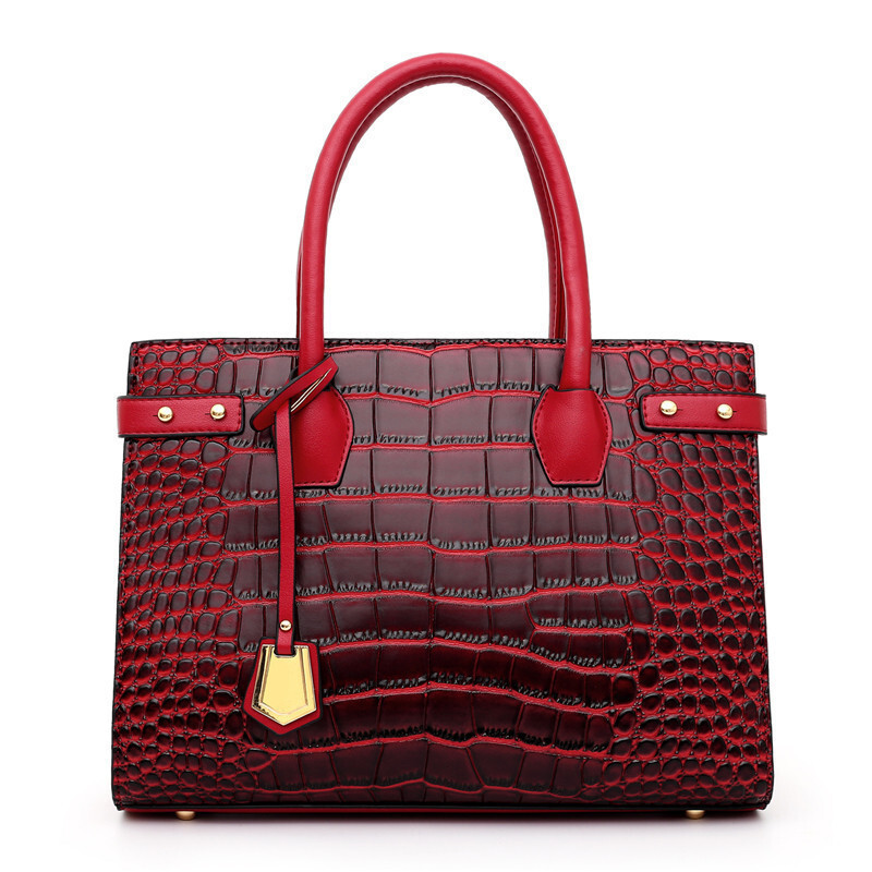Women's Crocodile pattern Handbag Sling Satchel Tote CrossBody Shoulder ...