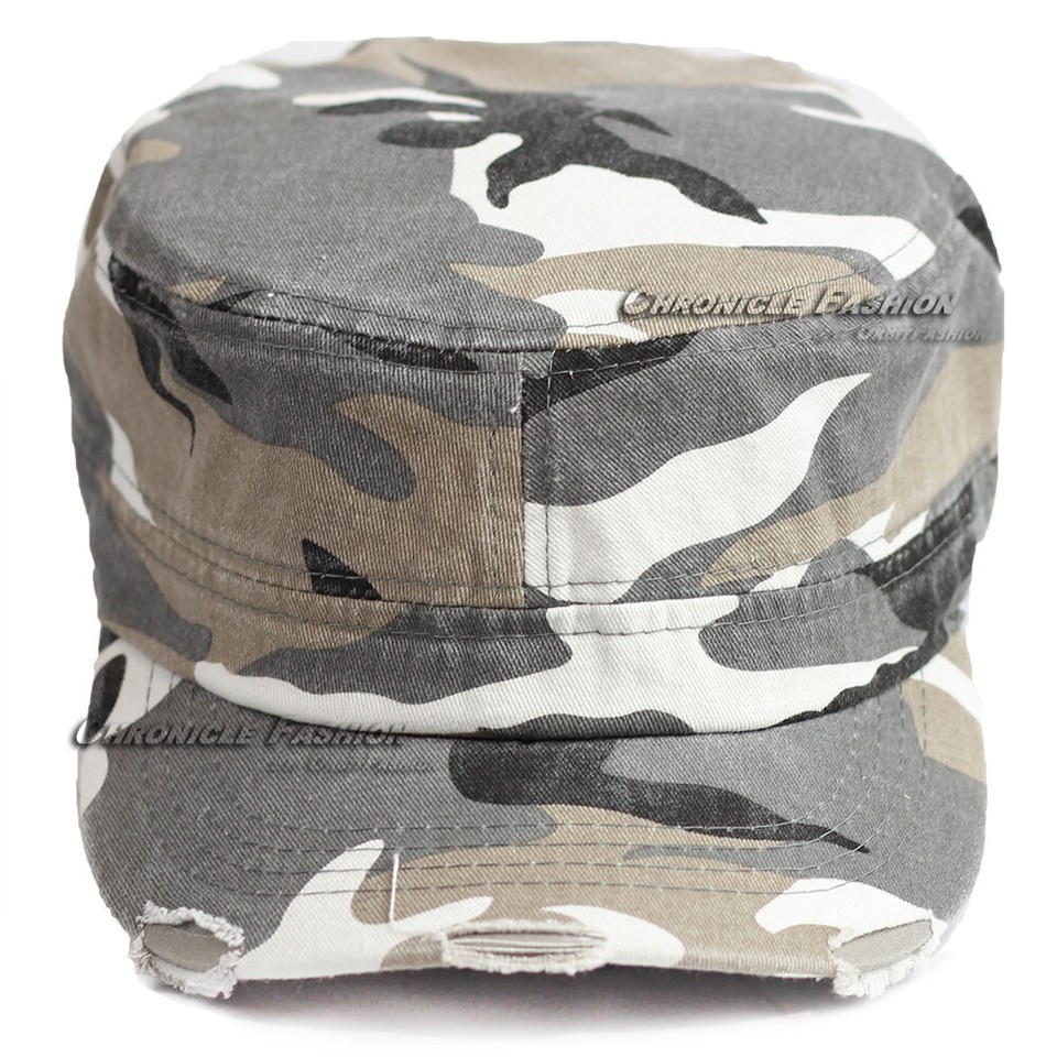 Cadet Hat Army Castro Cap Adjustable Baseball Distressed Plain Solid ...