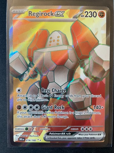 Regirock Ex Ultra Rare 214/182 Destined Rivals Pokemon Card | eBay