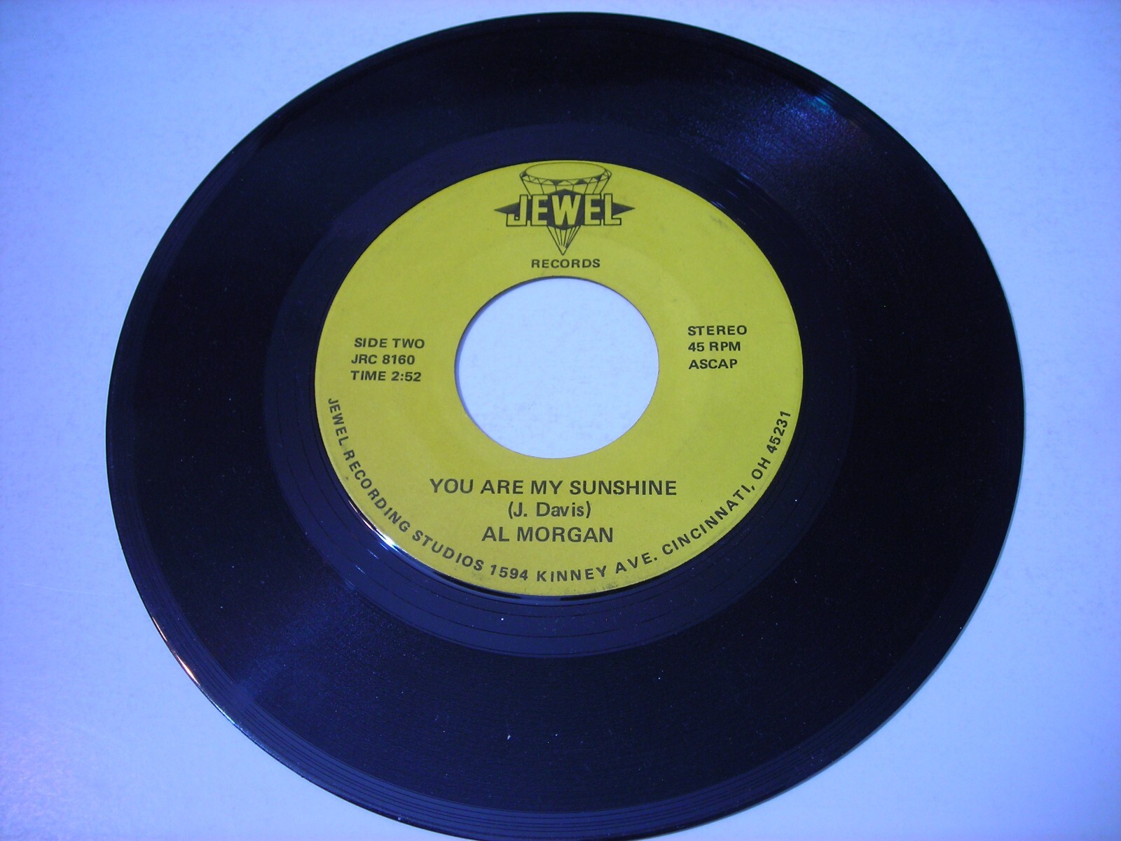 SIGNED Al Morgan Jealous Heart / You are my Sunshine 1981 45rpm | eBay