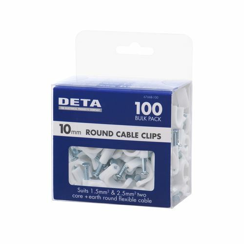 DETA 10mm White Round Cable Clips - 100pk | eBay Australia