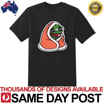 PEPE COZY 1 Premium Black Shirt Cotton Tee TShirt Funny Meme Sesh ...