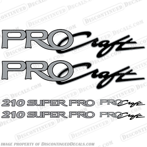 Fits ProCraft Boats & 210 Super Pro Logo Decal Package | eBay
