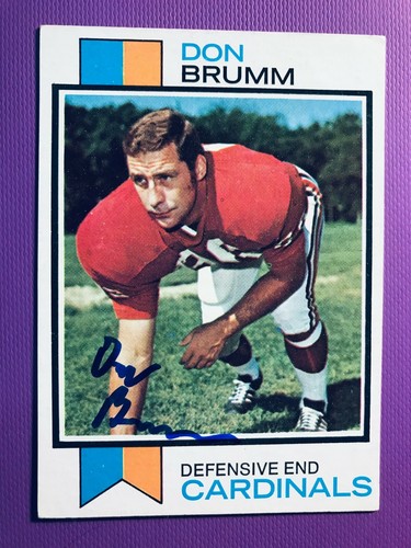 SIGNED DON BRUMM 1973 TOPPS FOOTBALL CARD ST. LOUIS CARDINALS | eBay