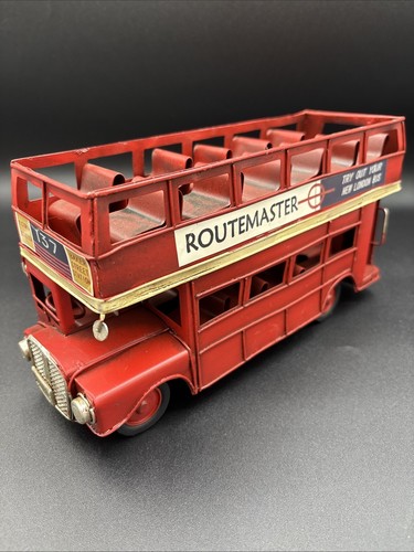 Red Metal London Double Decker Bus Model Routemaster | eBay