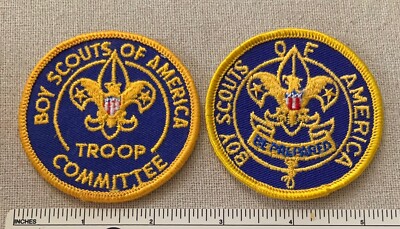 2 1960s TROOP COMMITTEE & LAYMAN Adult Leader Position Badge PATCHES ...