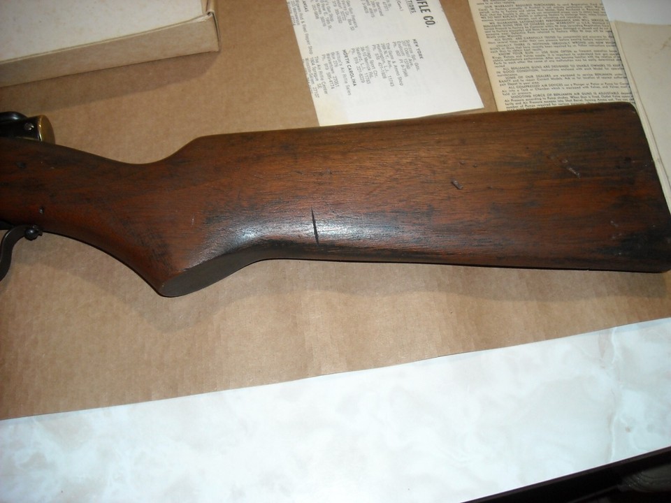 Old Benjamin Model 310 - with Box - Tin with Pellets - and Papers ...