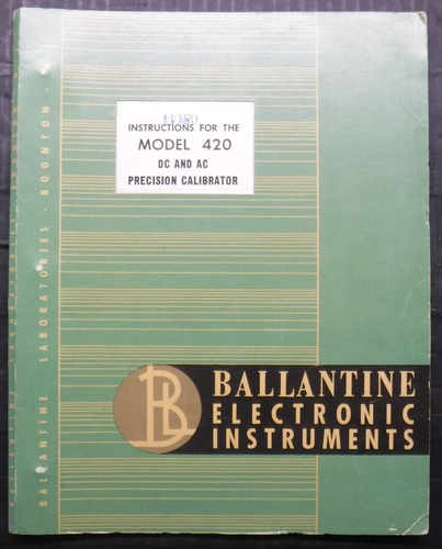 Ballantine Model 420 DC and AC Precision Calibrator | eBay