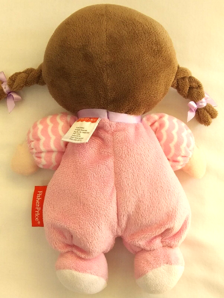 8" Fisher Price My First Doll Pink Brunette Stuffed Plush Baby Ladybug ...