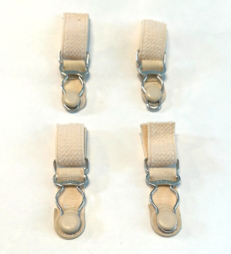 Vintage NOS Beige Removable Metal Suspender Garter Clips Hook for ...