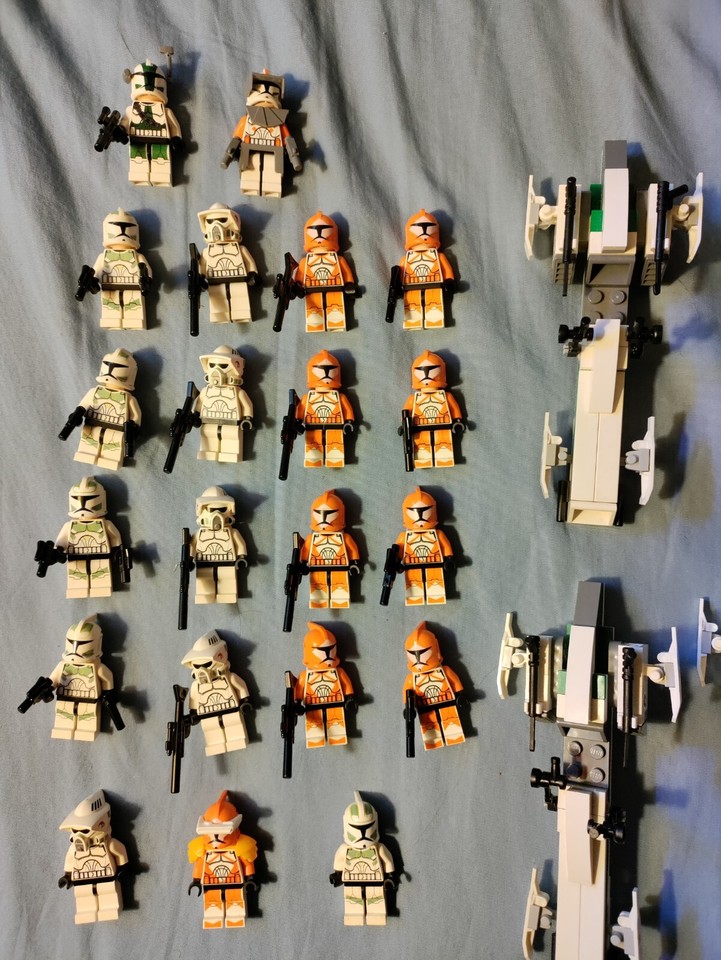 LEGO Phase 1 Clone Clone Trooper Lot 7913 + Commander Cody Phase 1 ...